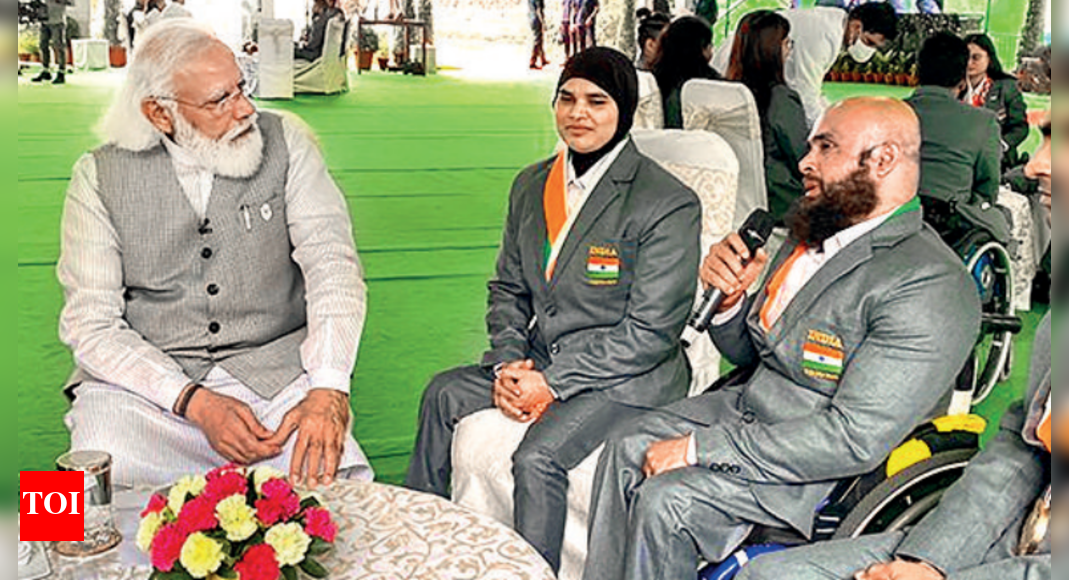 PM Modi meets Paralympians, praises ‘indomitable’ will | India News ...
