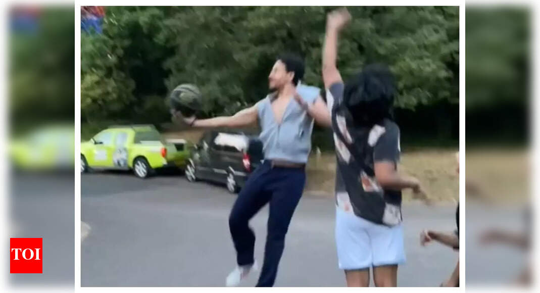 Watch: Tiger Shroff plays basketball with Sajid Nadiadwala's kids Subhan and Sufyan | Hindi ...