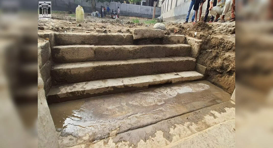 Temple stairs, inscription from Gupta period discovered in Uttar ...