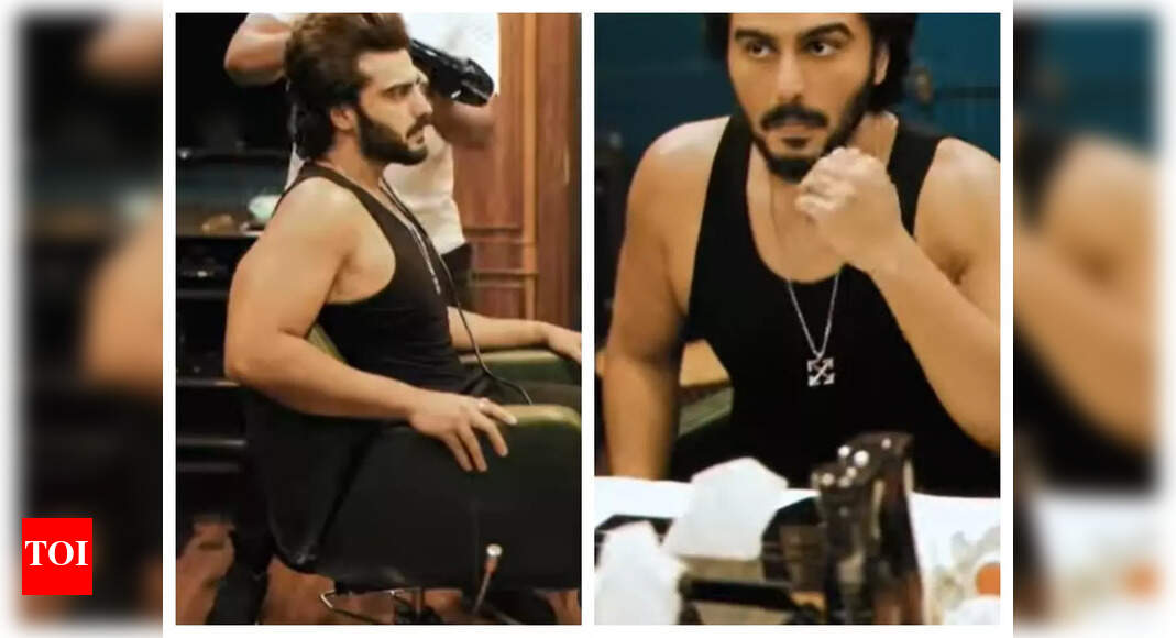 Arjun Kapoor shares a BTS video from his hair session, says 'lights.. camera.. action!' | Hindi ...