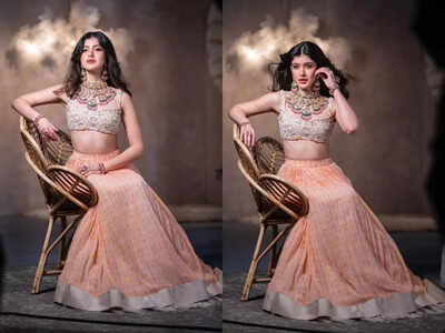 Shanaya Kapoor's ivory bustier and ikat skirt is perfect for a bridesmaid! - Times of India