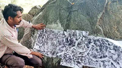 500-year-old stone inscription with Grantha script found in Madurai ...