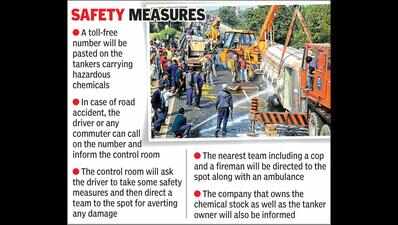 Control room for chemical mishaps on roads | Vadodara News - Times of India