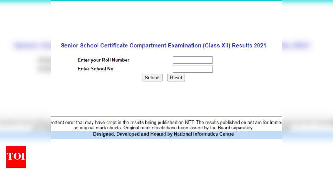 CBSE 12th compartment result 2021 declared, check here - Times of India