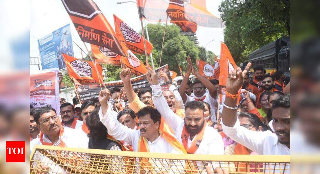 MNS takes out morcha against central and state governments | Nagpur ...