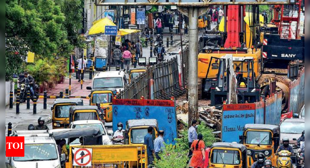 Metro work triggers traffic snarls in Chennai; Arcot Rd turns obstacle ...