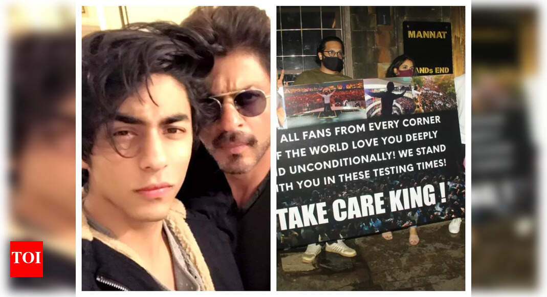 Aryan Khan drug case: Police clears off fans standing outside Shah Rukh Khan's residence Mannat ...