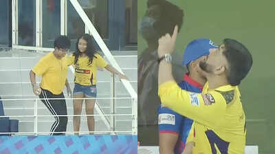 MS Dhoni gifts signed ball to young supporter after taking Chennai ...