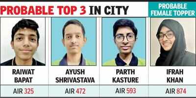 Raiwat, Ayush & Parth probable city toppers in JEE Advanced | Nagpur ...