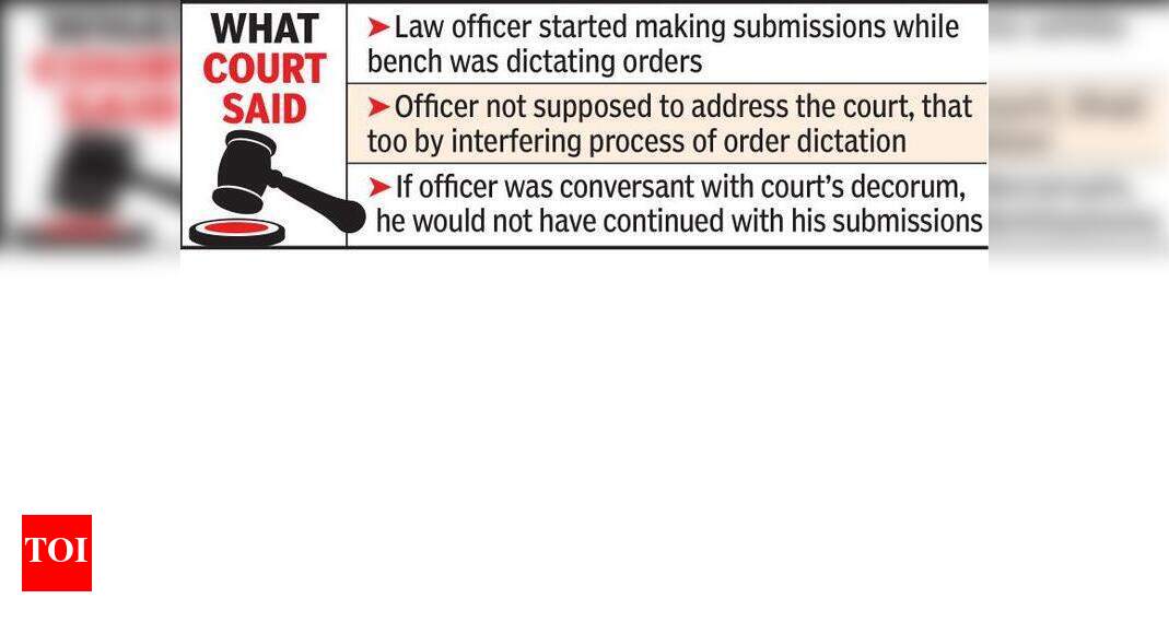 Follow etiquettes, maintain decorum: HC to law officer | Nagpur News ...