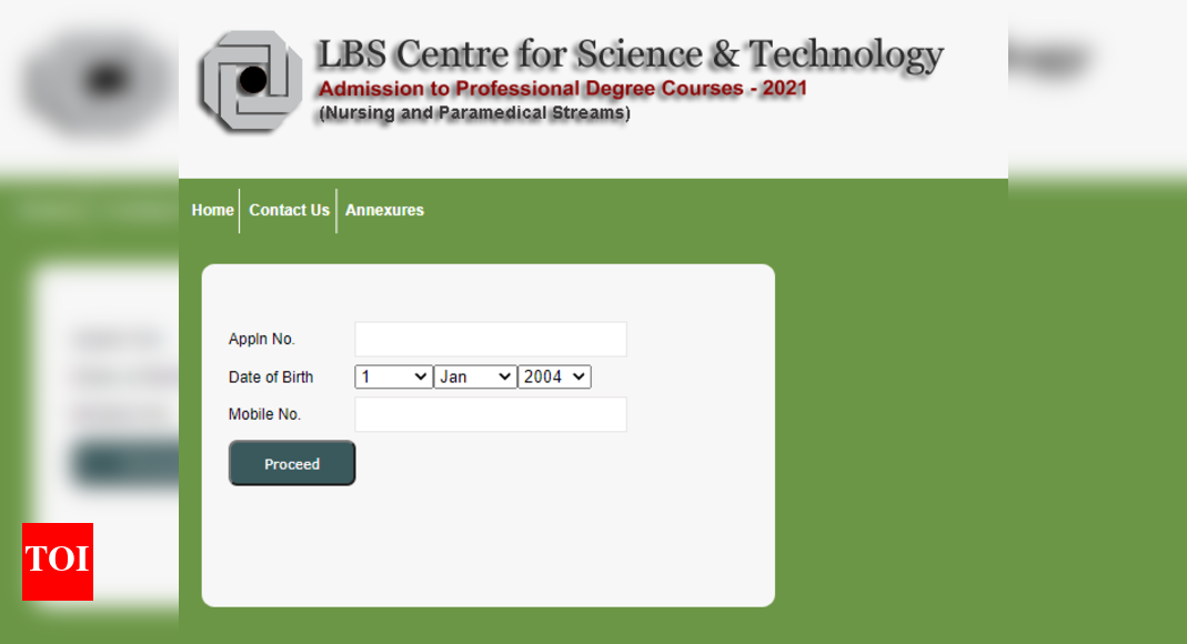 LBS Kerala Rank List 2021 released at lbscentre.in for BSc Nursing ...