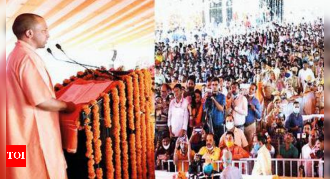 UP CM Yogi Adityanath lays foundation of Gonda medical college ...