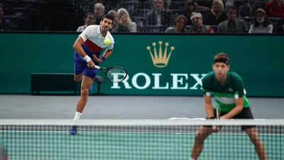 Novak Djokovic makes winning return in Paris Masters doubles | Tennis ...