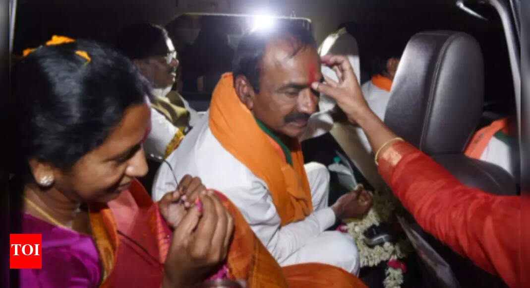 Telangana bypoll: Eatala Rajender of BJP wins Huzurabad seat defeating TRS candidate Gellu ...