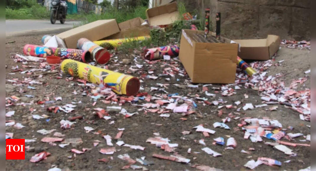 Hyderabad: Cracker waste layers roads post Diwali, sanitation staff ...