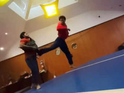 Tiger Shroff's flying kick rehearsal goes wrong; watch what happens ...