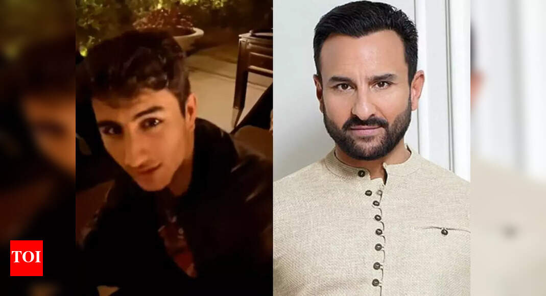 Ibrahim Ali Khan Parties To Father Saif Ali Khans Film Song ‘afghan Jalebi With Friends Watch