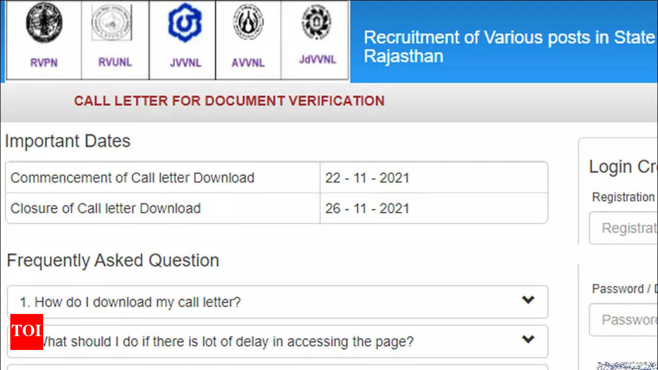 Rrvpnl Logo Rajasthan RVUNL JE Admit Card 2025 Out, Download Link Here