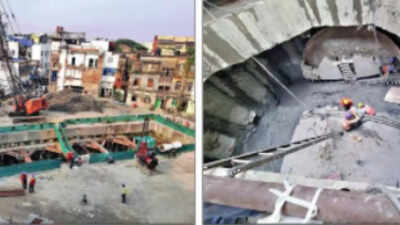 Kolkata: Retrieval of TBMs Urvi and Chundi starts in Bowbazar cave-in ...