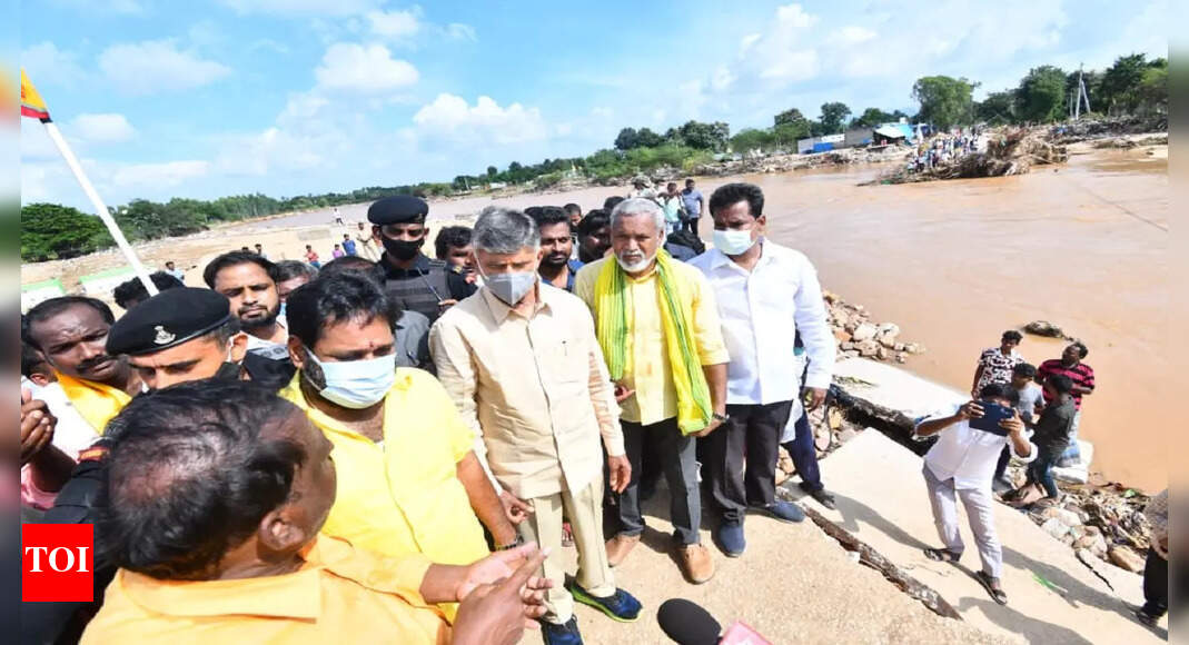 Andhra Pradesh: N Chandrababu Naidu visits flood-affected areas in Tirupati and Chittoor ...