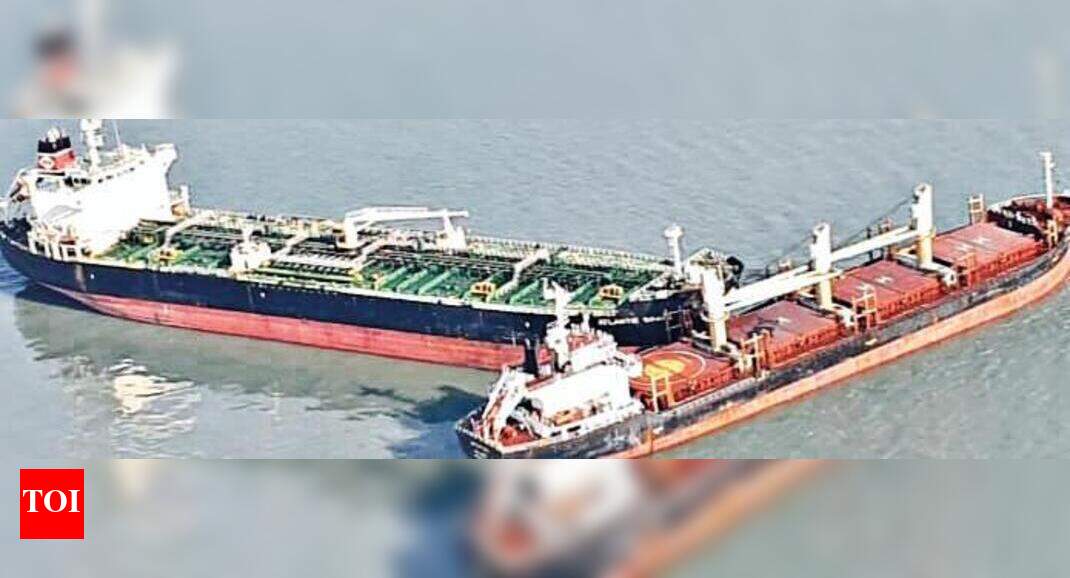 Okha: Two merchant vessels collide off Okha coast | Rajkot News - Times ...
