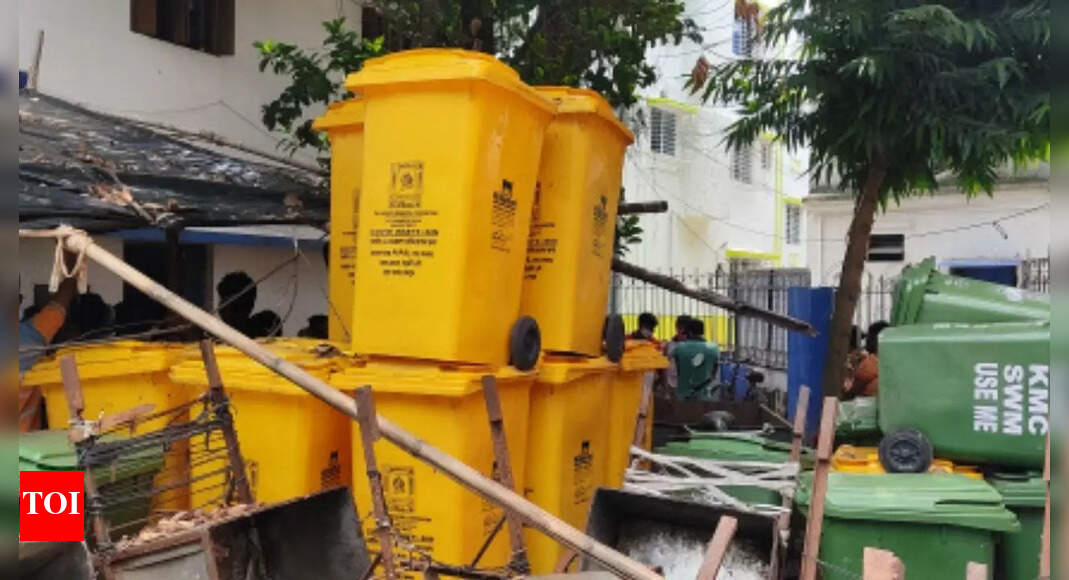 Kolkata: Covid-19 waste collection hit after KMC removes bins from ...