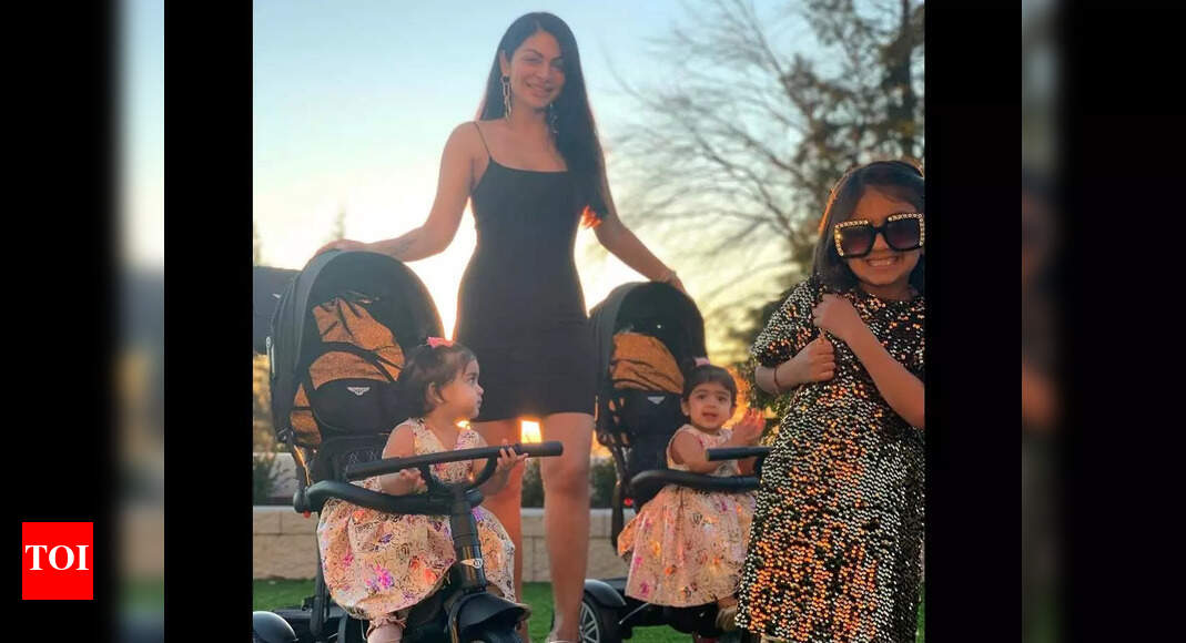 Video: Neeru Bajwa dancing with her baby girls is the cutest thing you ...