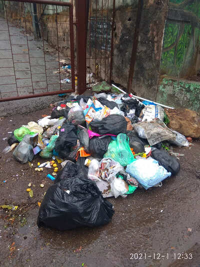Garbage near School - Times of India