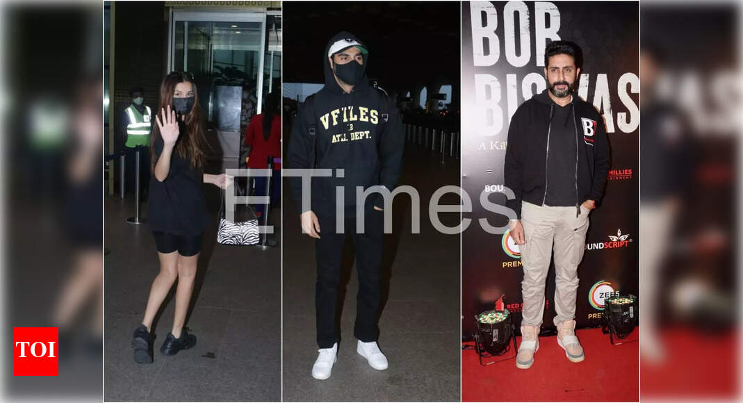 ETimes Paparazzi Diaries: Ahan Shetty, Tara Sutaria get snapped at the airport, Abhishek ...