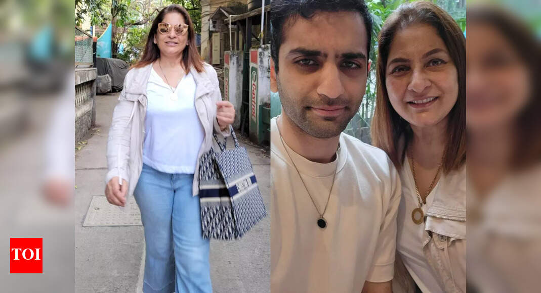 Archana Puran Singh visits the old bylanes of Bandra with son Ayushmaan ...