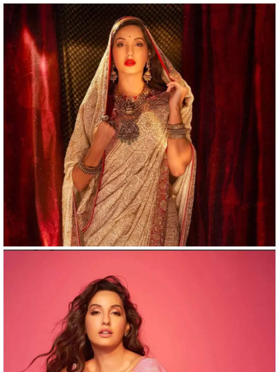 Nora Fatehi's Breathtaking Saree looks | Times of India