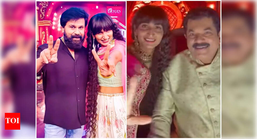 Dimpal Bhal shares a fangirl moment with actors Dileep and Mukesh ...