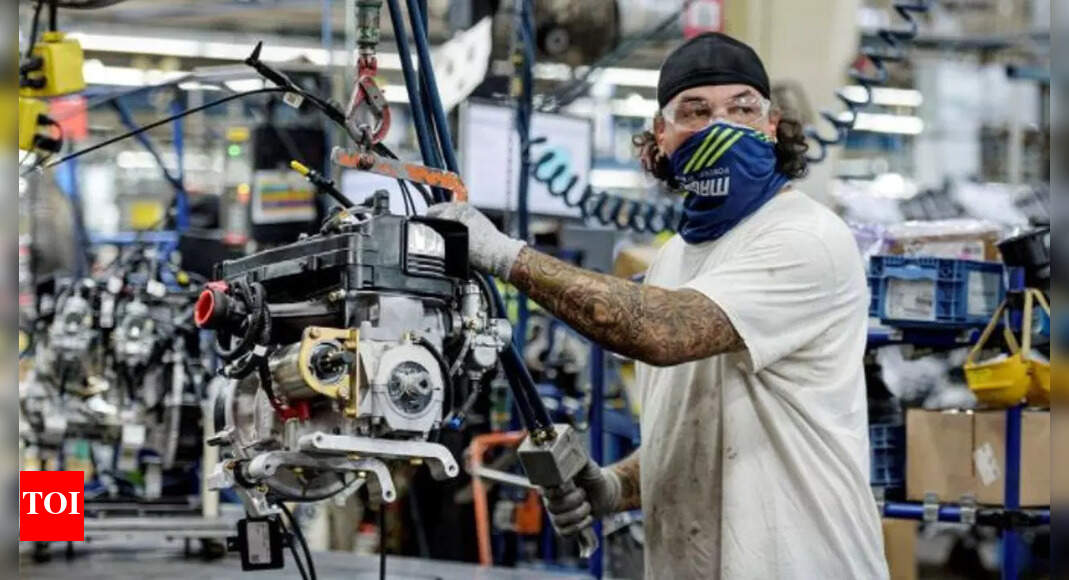 US manufacturing activity slows; factory supply constraints easing ...