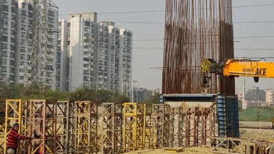 Noida: Work begins on Parthala flyover | Noida News - Times of India