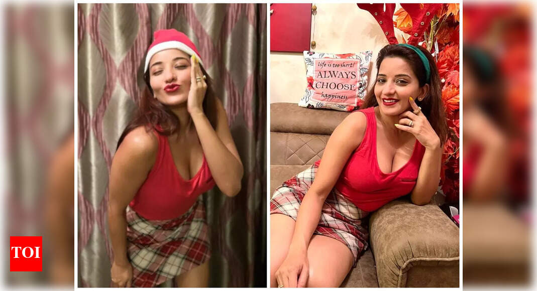 Monalisa shares a few happy pictures from the Christmas celebration | Bhojpuri Movie News - The ...
