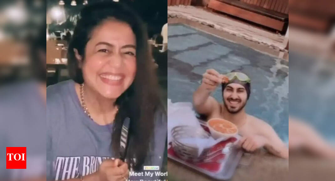 Neha Kakkar's excitement knows no bounds as husband Rohanpreet joins ...