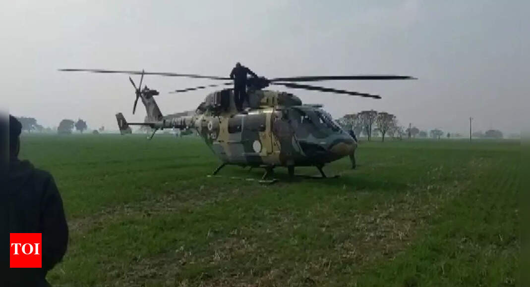 Army chopper makes safe emergency landing in Haryana village: Police ...