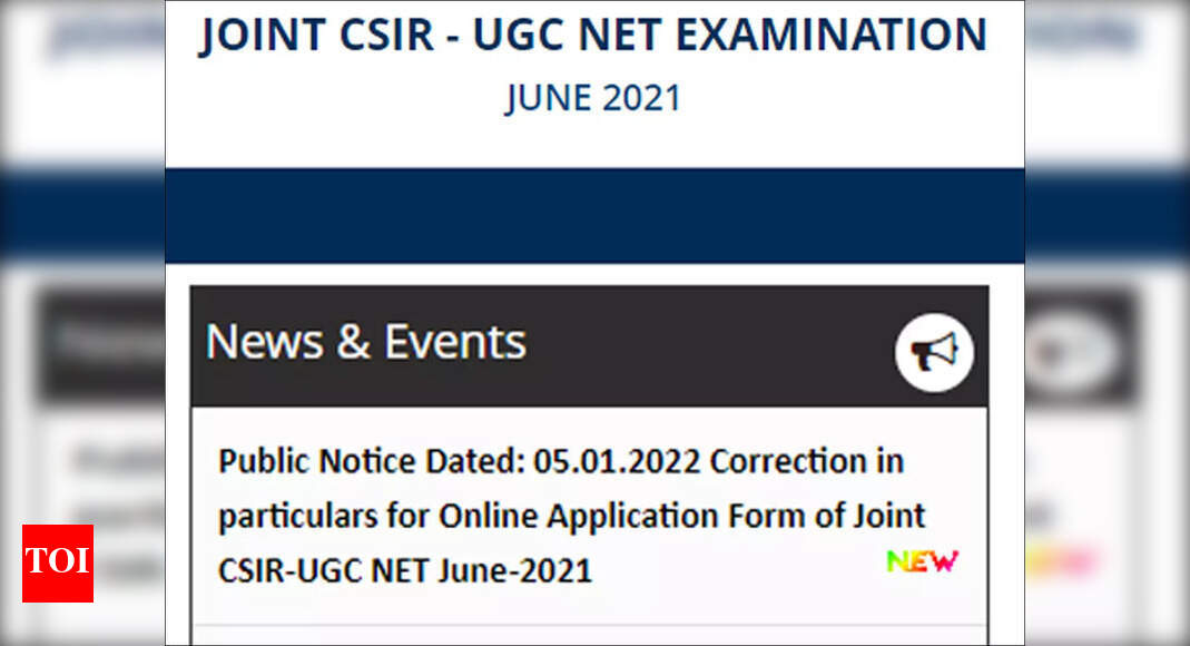 Csir Net Correction Window Nta Opens Csir Net Application Form 2022