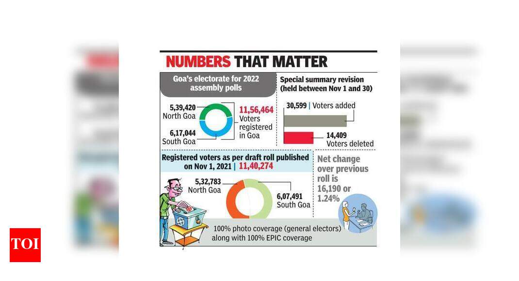 Goa electorate grown by more than 45k since 2017 election | Goa News ...