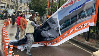 UP: Political party hoardings, posters being removed as code of conduct ...