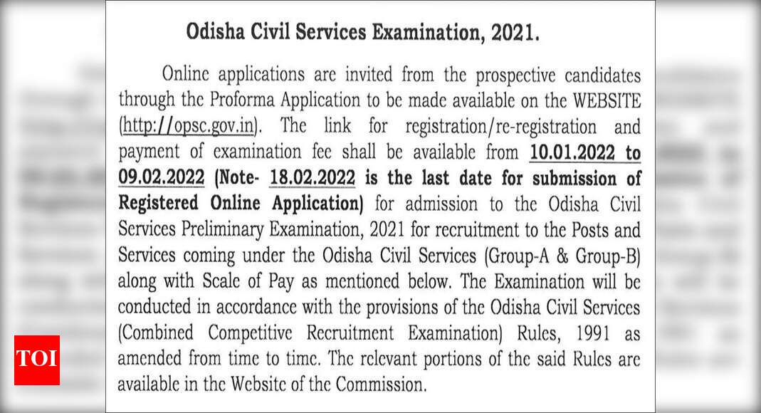 Opsc: OPSC Group A & B Recruitment 2022: Apply online for 405 vacancies ...