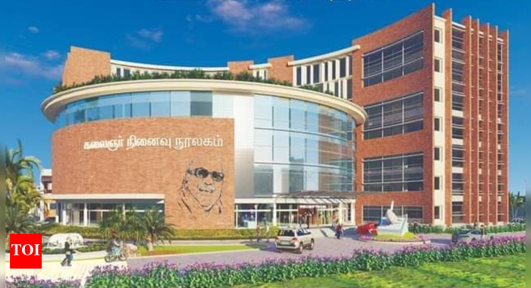Stalin lays foundation stone for Kalaignar memorial library in Madurai ...
