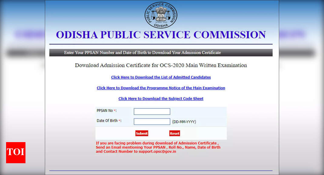 Opsc Ocs Main: OPSC OCS Main admit card 2021 released @opsc.gov.in ...