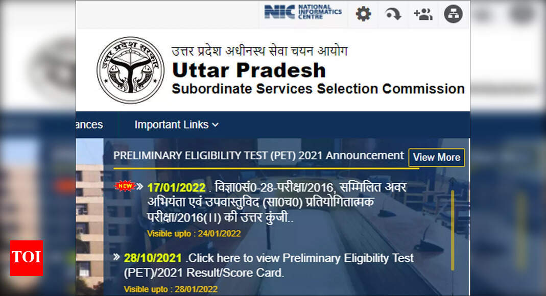 UPSSSC JE answer key 2021 released at upsssc.gov.in; download here ...