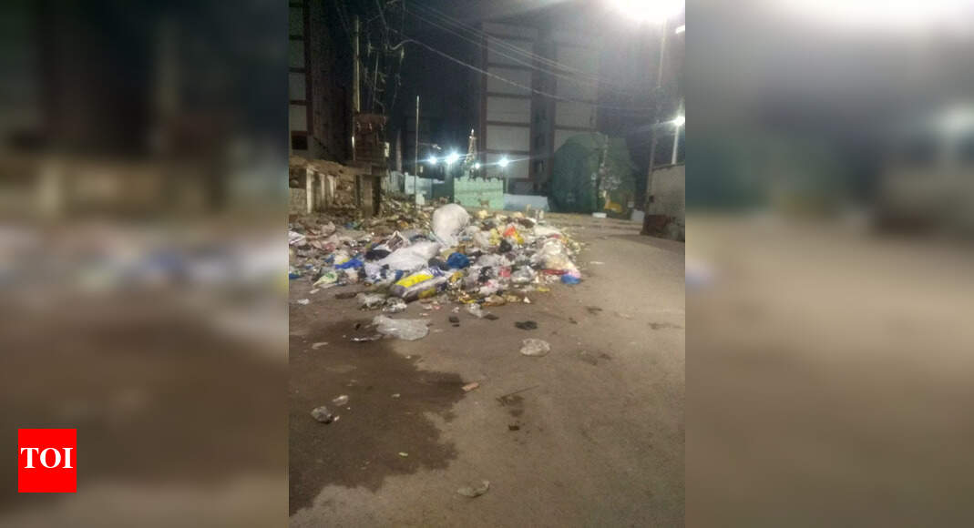 garbage on the road - Times of India