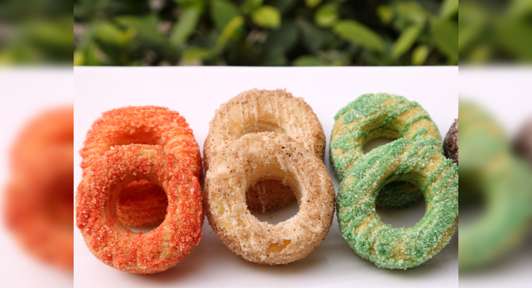 Tricolour Doughnuts Recipe: How to Make Tricolour Doughnuts Recipe ...