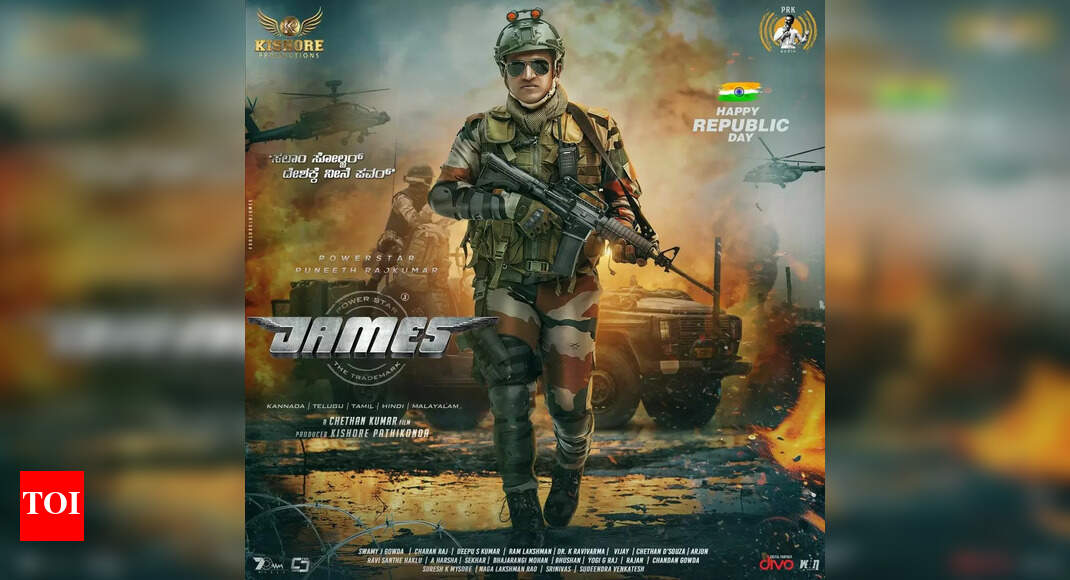 Revealed: Puneeth Rajkumar's army officer look in James | Kannada Movie ...