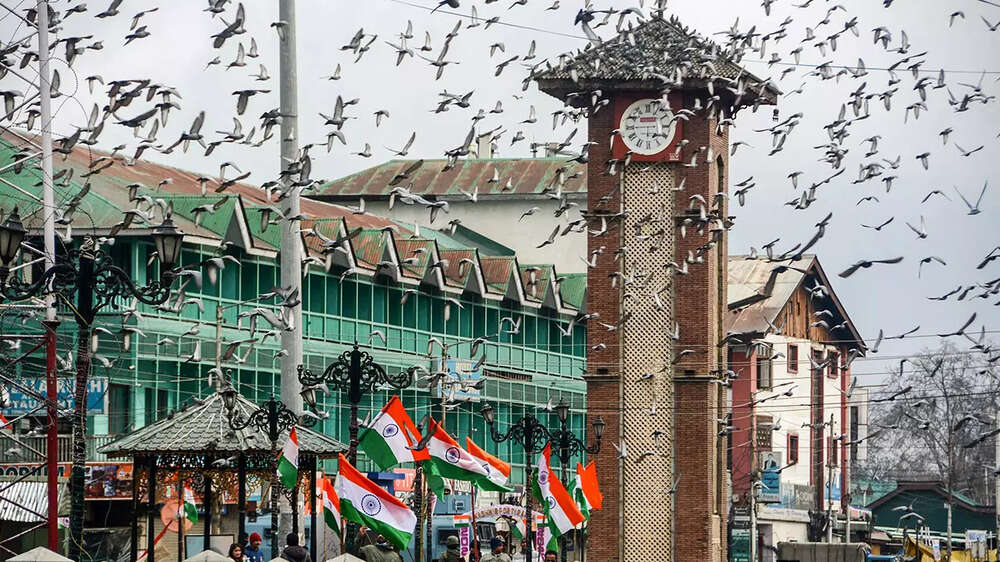 In photos: First Republic Day crowd in 73 years watches flag-hoisting ...