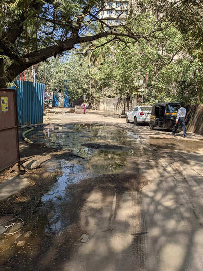 Over flowing choked gutter!! - Times of India