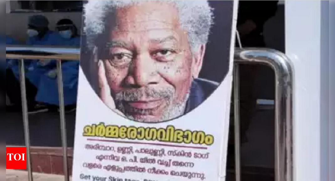 At Kerala hospital, actor Morgan Freeman face of skin treatment ...